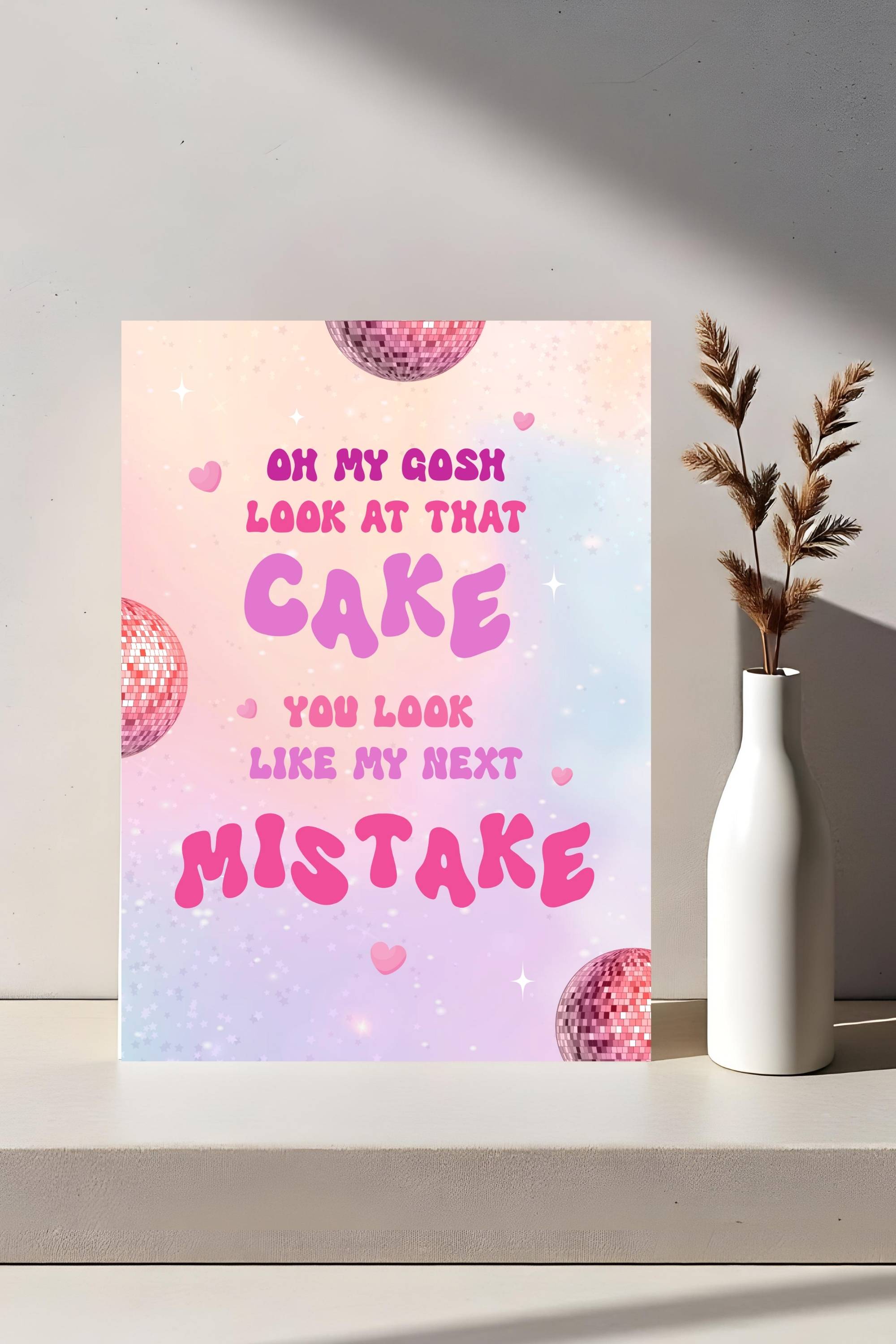 In My Double Digits Era - Oh My Gosh Cake Table Signs – Vowpaperie