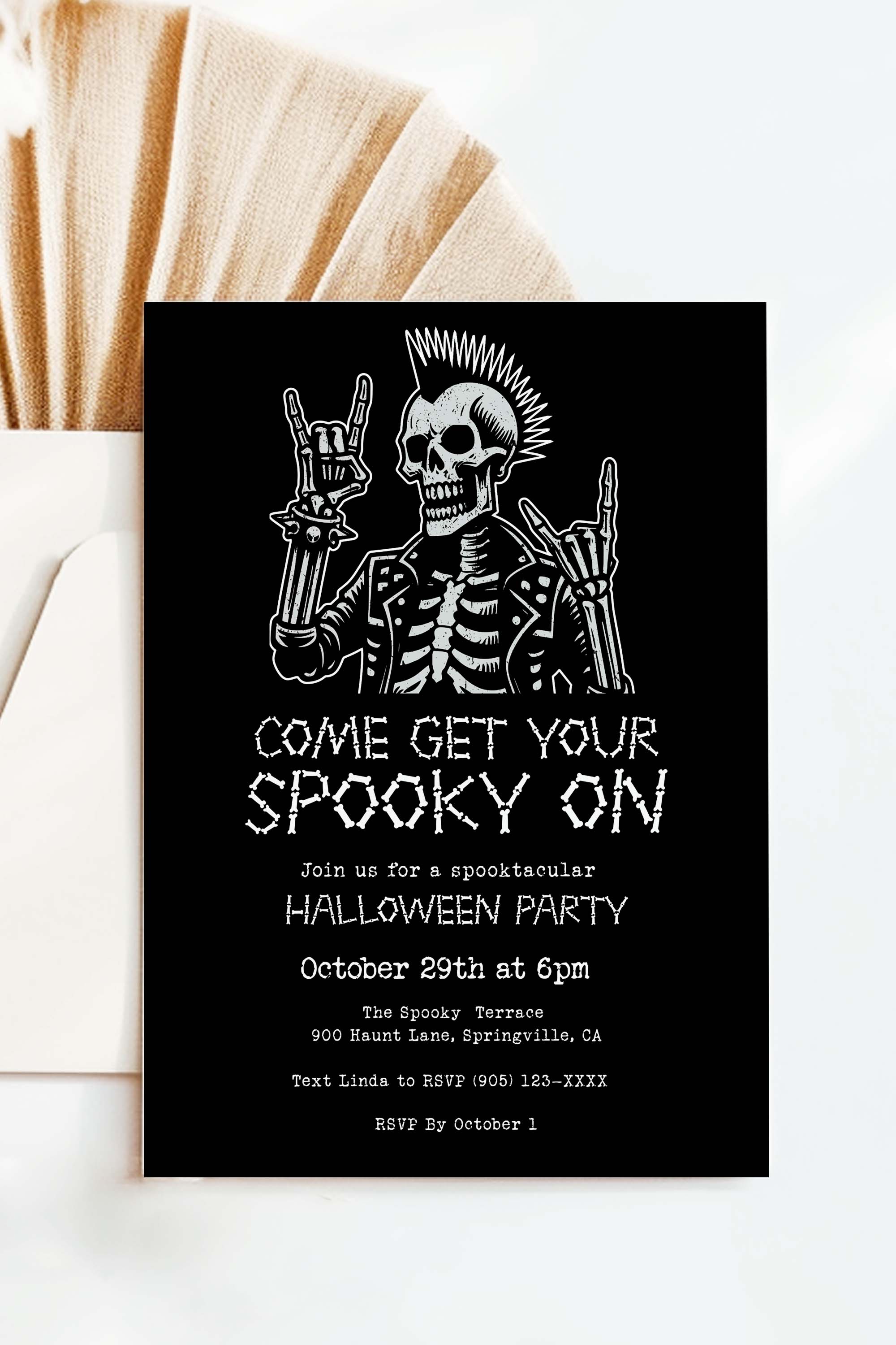 Halloween Party Invitation - Come get your spooky on – Vowpaperie