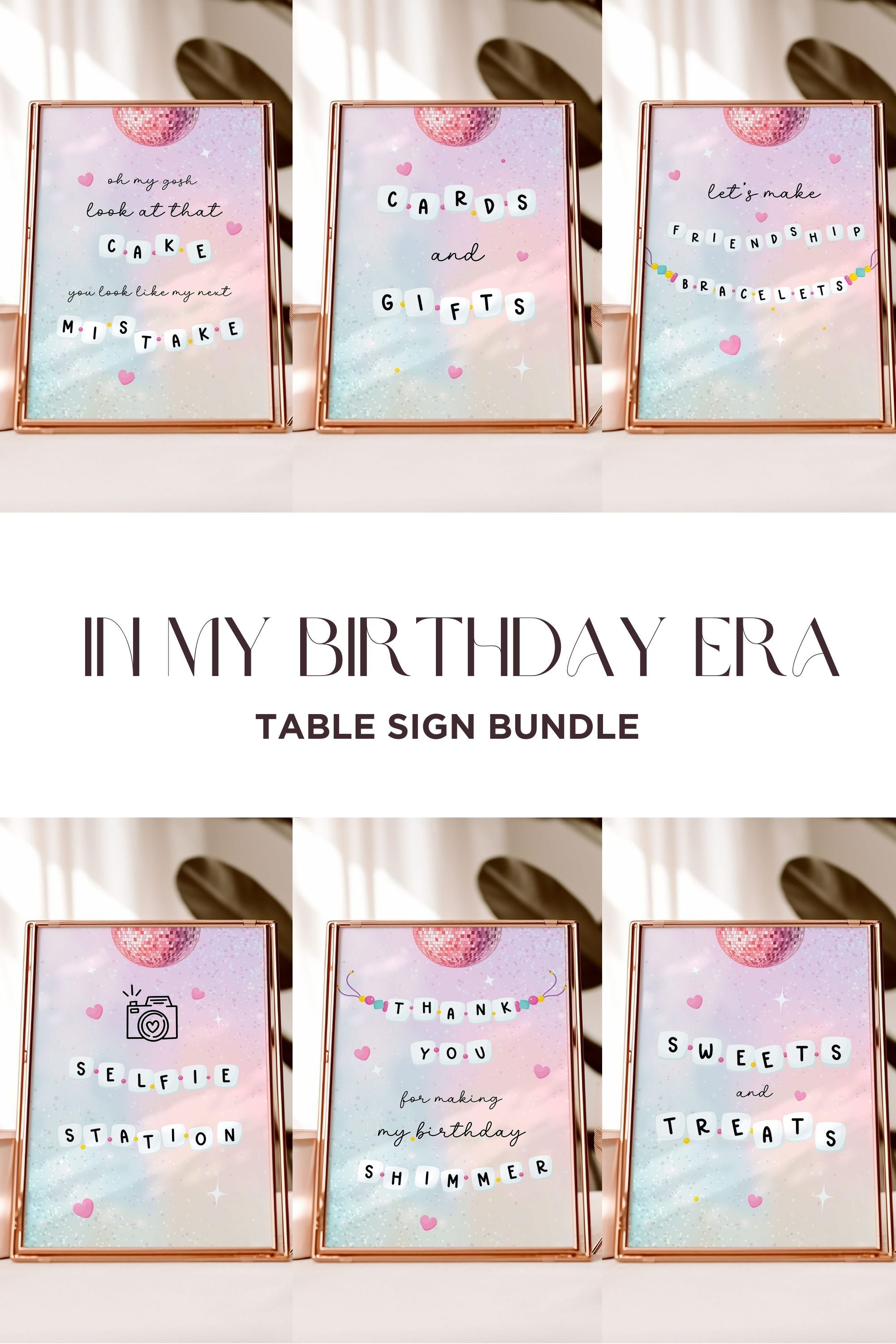 In My Birthday Era Birthday - Bundle Table Signs Bundle – Vowpaperie