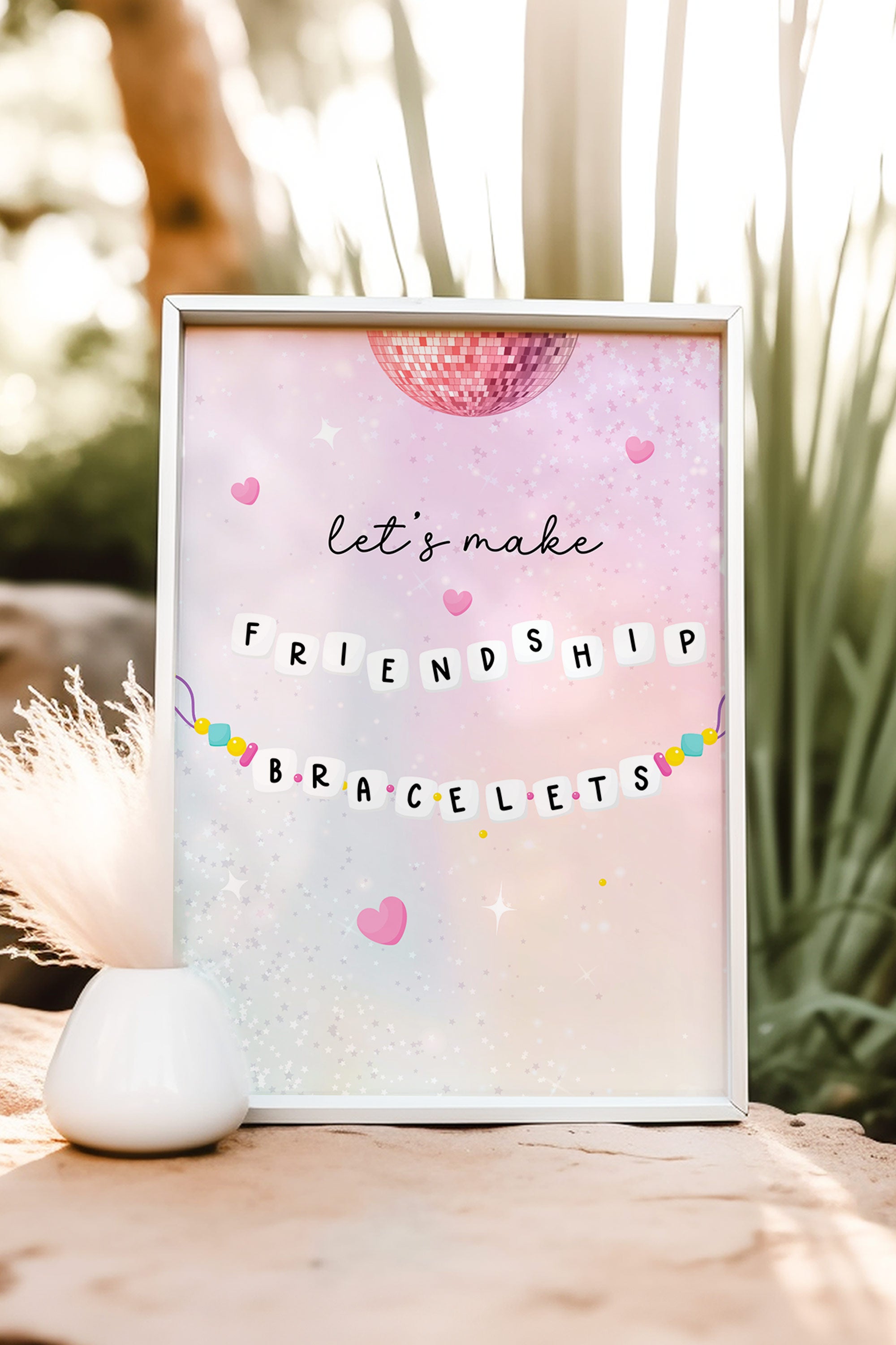 In My Birthday Era Birthday - Favours Friendship Bracelets Table Sign ...
