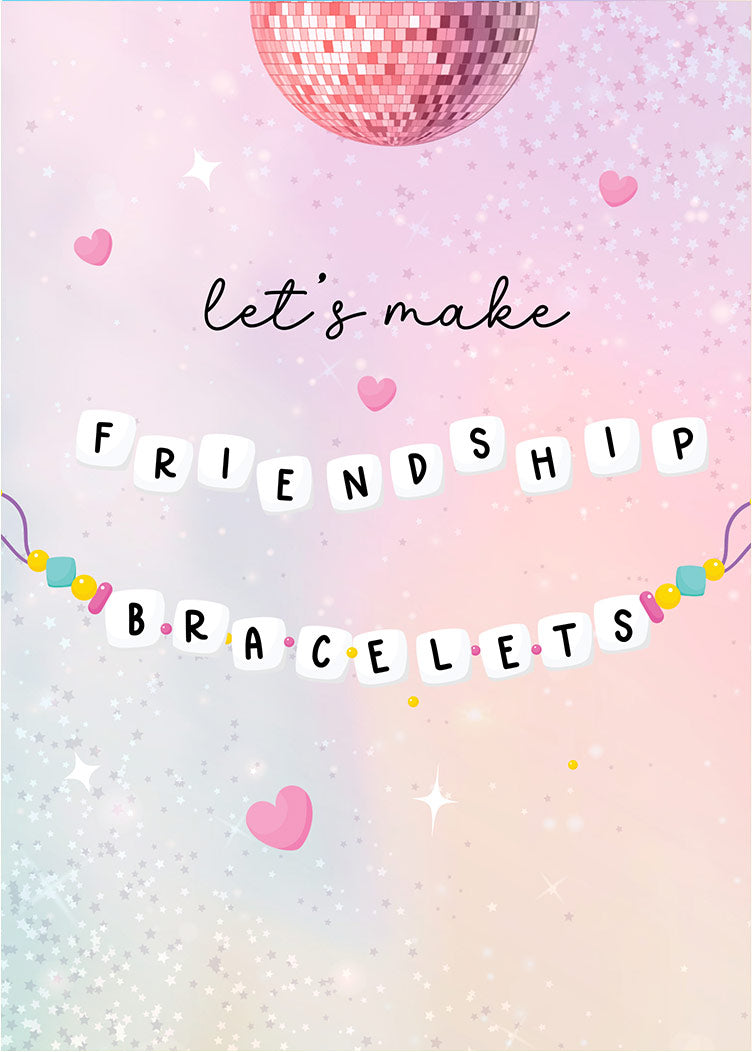 In My Birthday Era Birthday - Let's Make Friendship Bracelets Table Sign