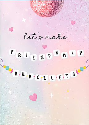 In My Birthday Era Birthday - Let's Make Friendship Bracelets Table Sign