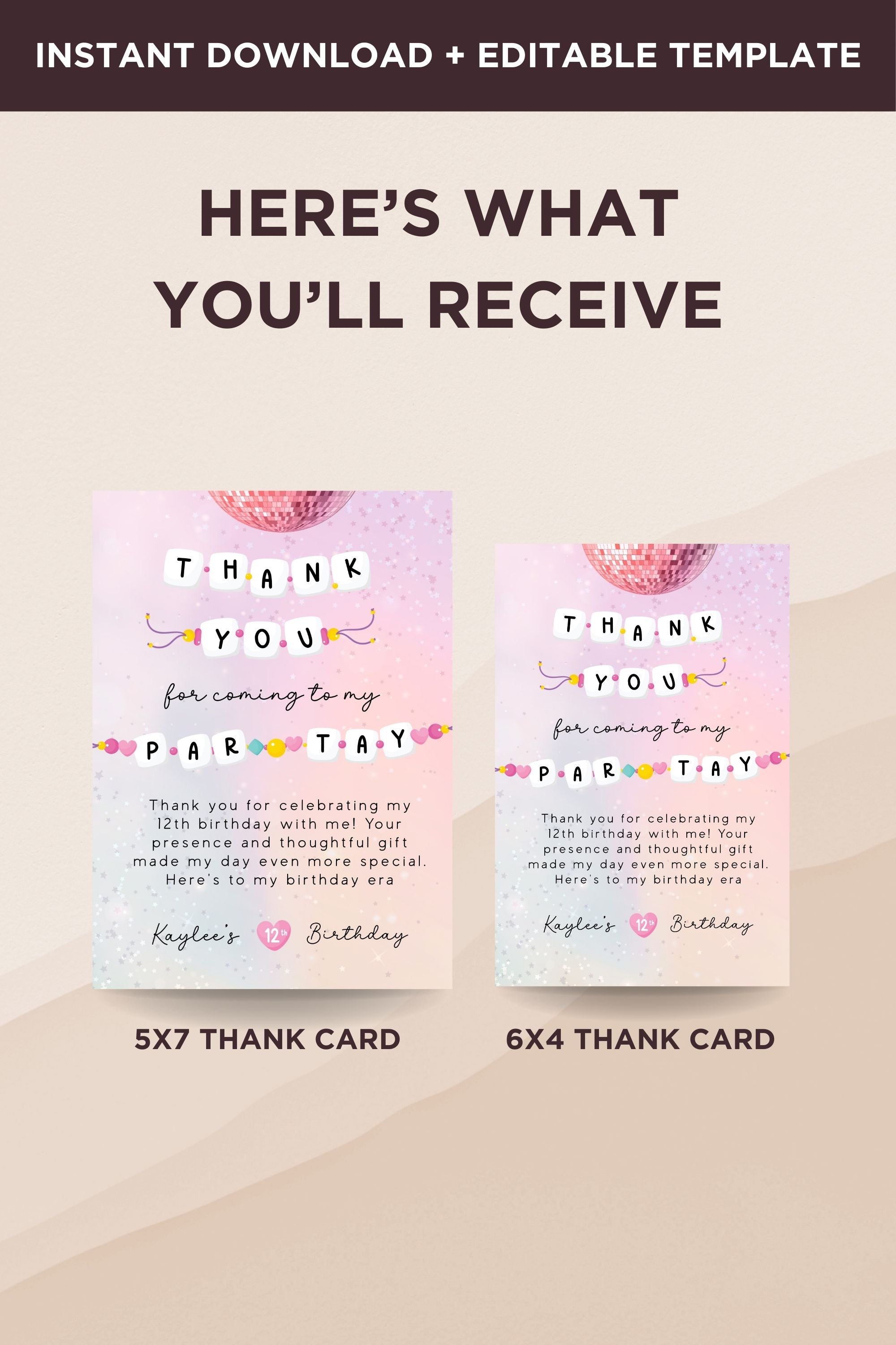 In My Birthday Era Birthday - Thank You Card,Swiftie Birthday Decor ...