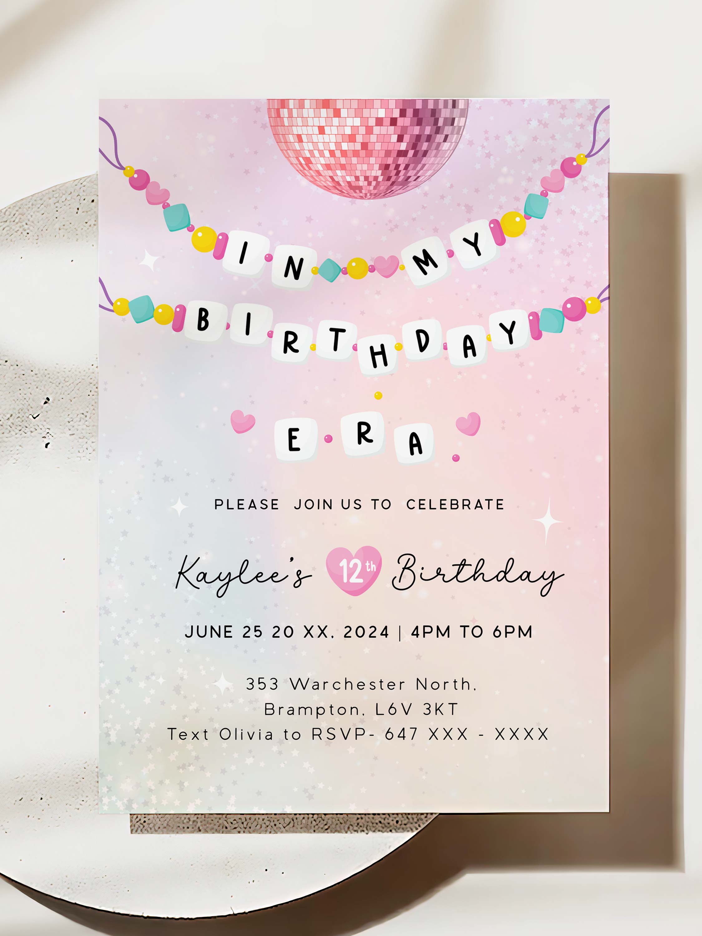 In My Birthday Era Birthday Invitation - Swiftie Birthday Invitation ...