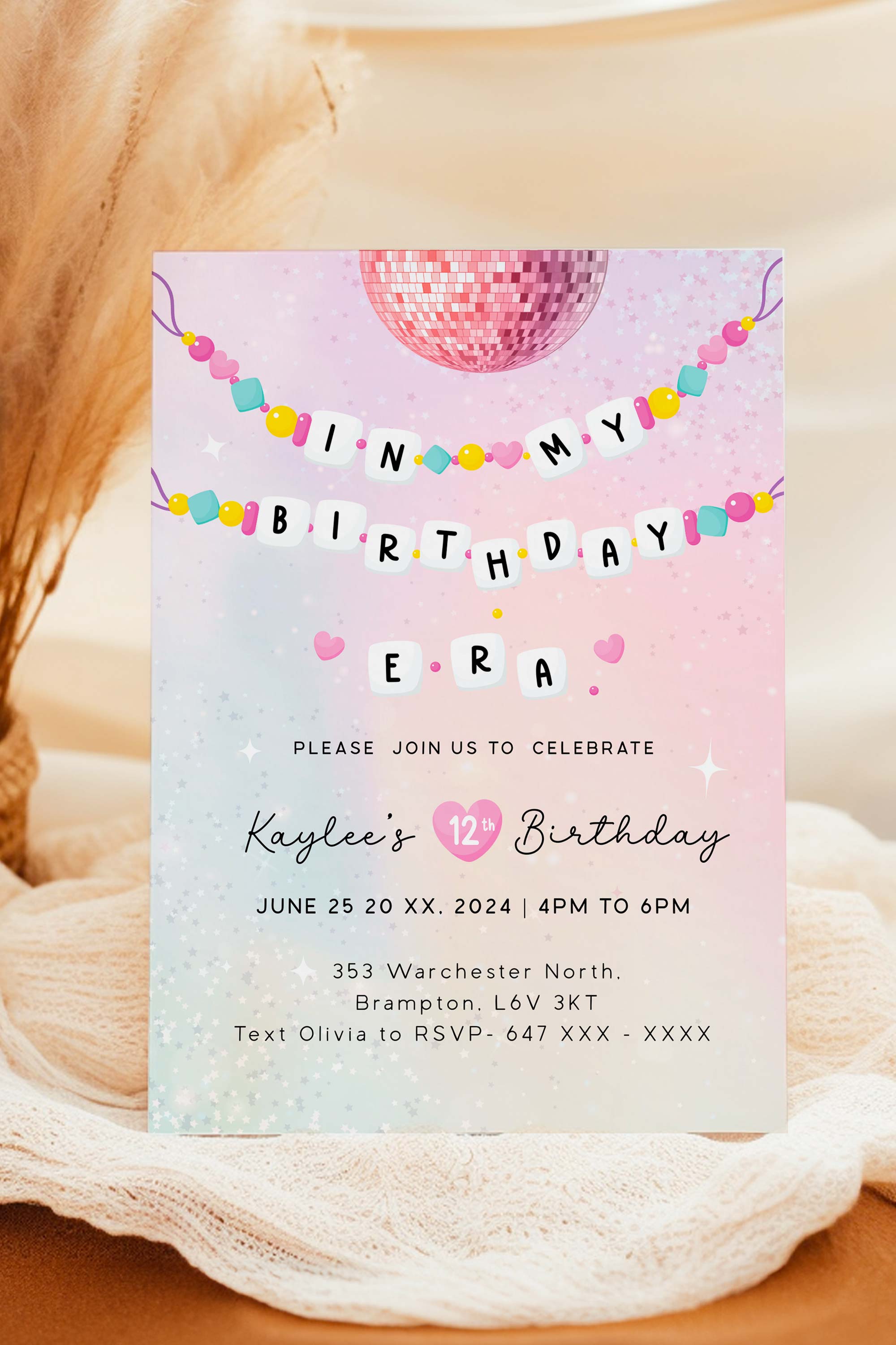 In My Birthday Era Birthday Invitation - Swiftie Birthday Invitation ...