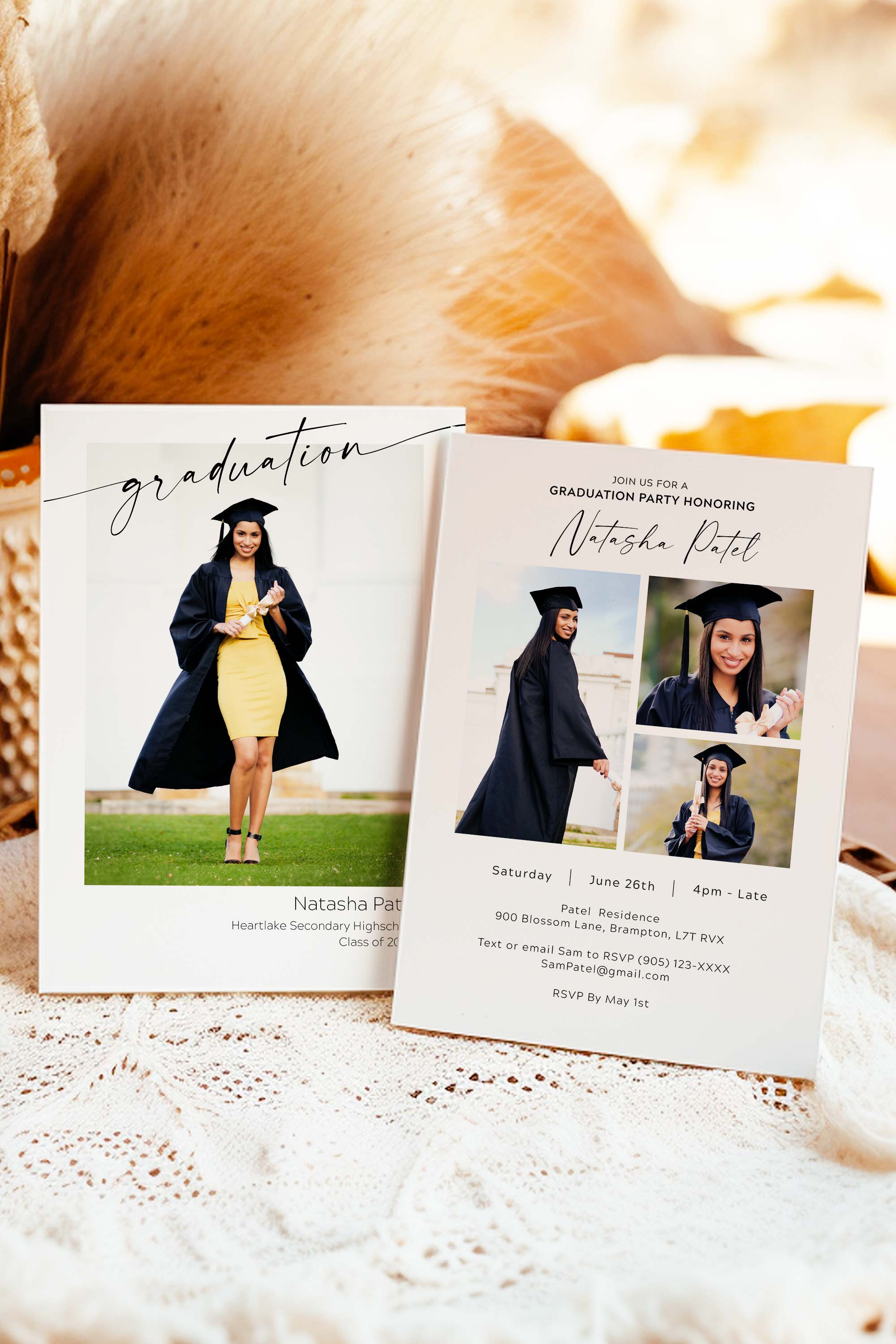 Modern Graduation Party Invitation - Style 2 – Vowpaperie