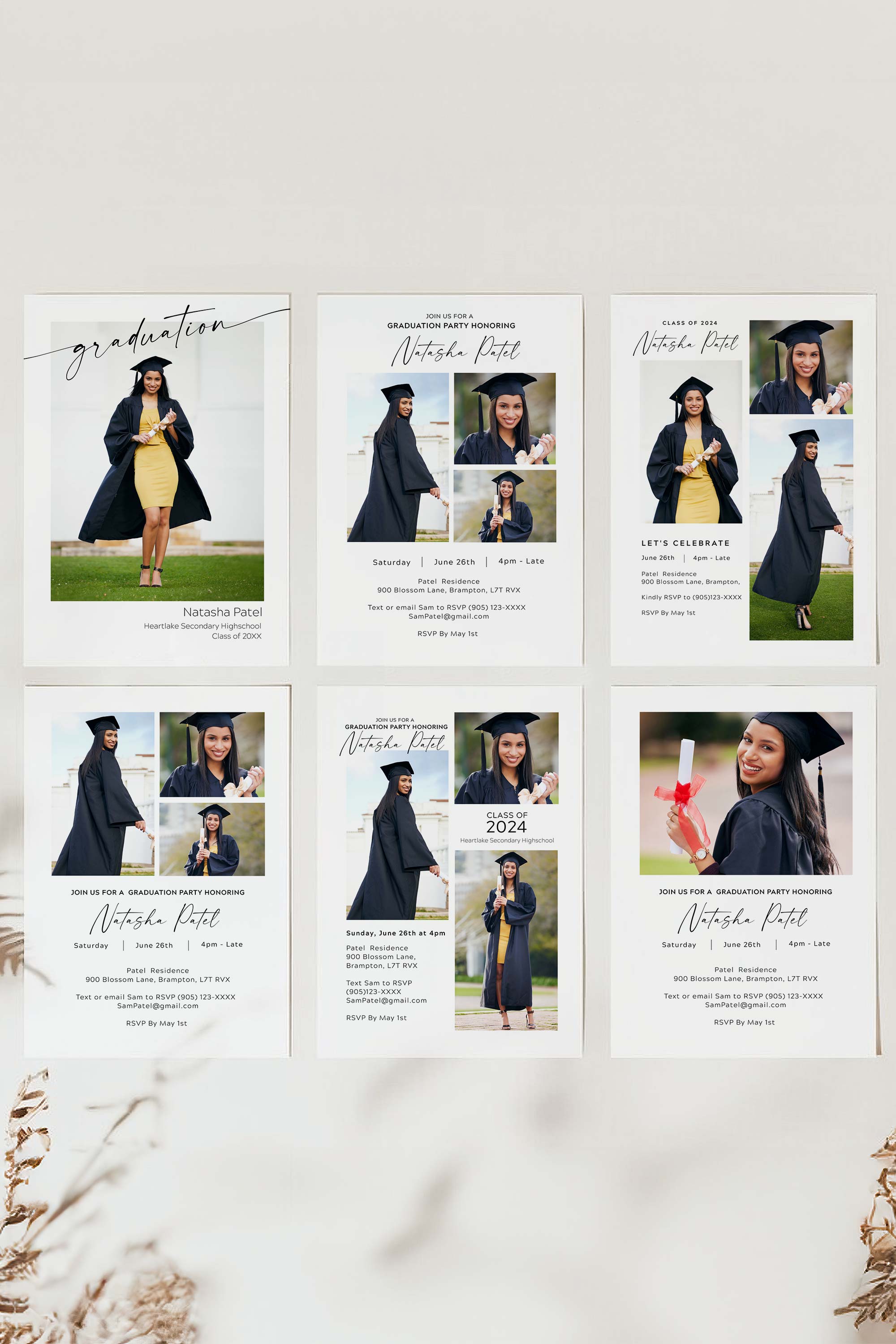 Modern Graduation Party Invitation - Style 2 – Vowpaperie