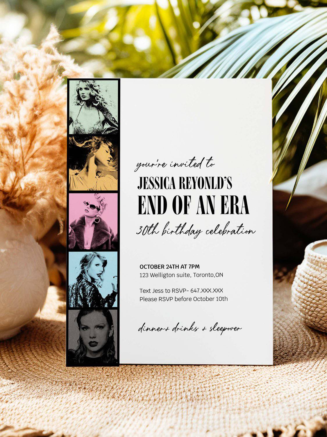 Taylor swift birthday invitation, Eras tour Birthday Invitation ...