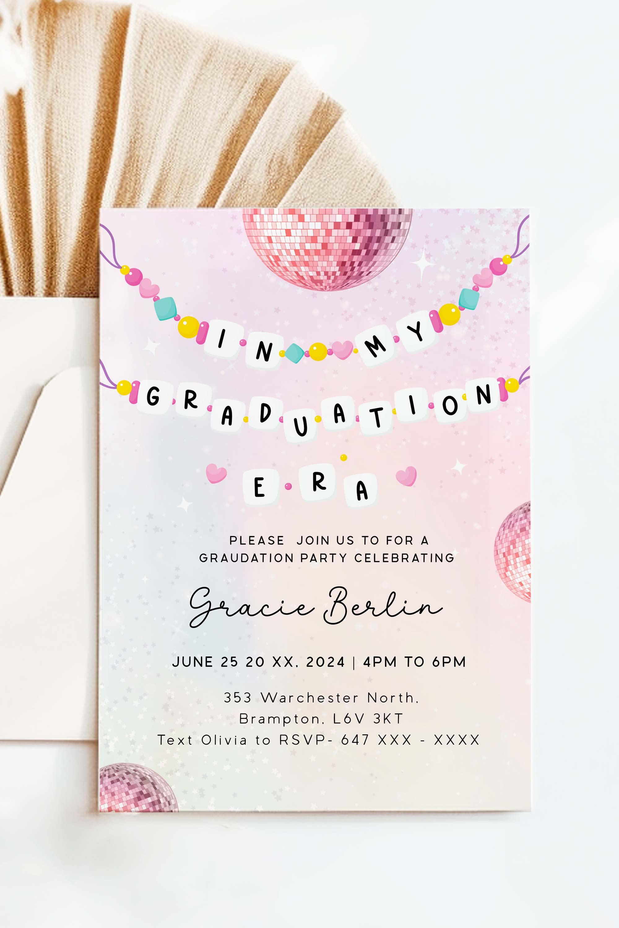 Graduation Era Invitation: Swiftie Friendship Bracelet Graduation ...